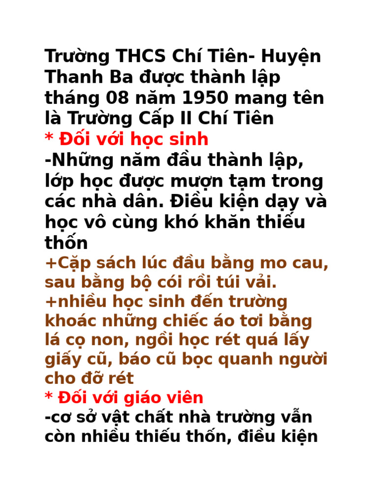 Trư NG Thcs Chí Tiên | PDF