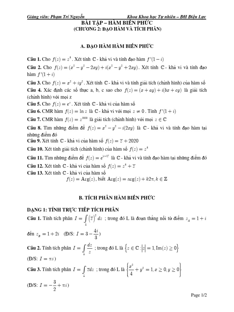 Bai Tap Chuong 2 | PDF