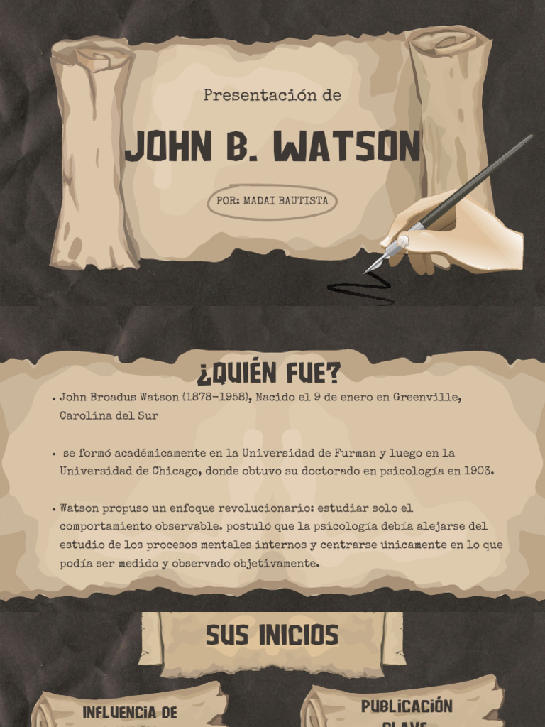 John B Watson | PDF | Conceptos psicologicos | Sicología