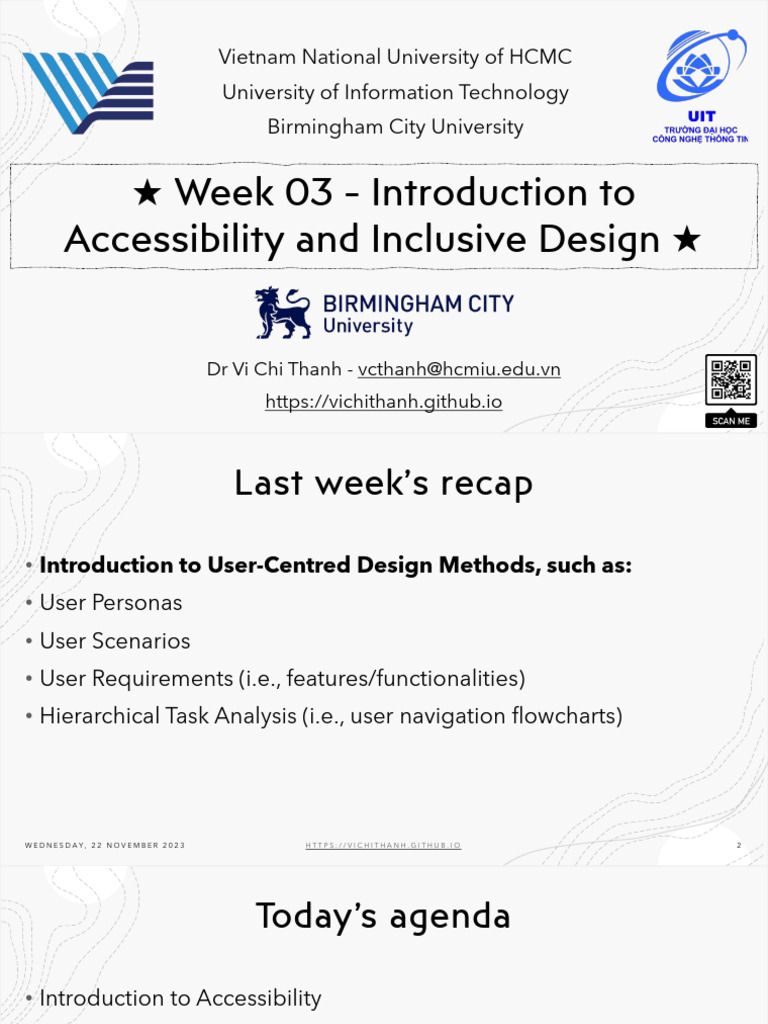 Week 03 - Introduction To Accessibility and Inclusive Design | PDF ...