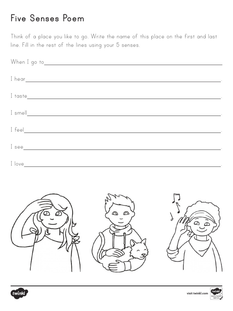 US L 737 Five Senses Poem Activity | PDF