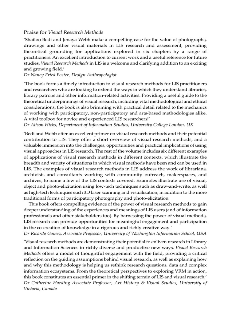 Visual Research Methods | PDF | Methodology | Copyright