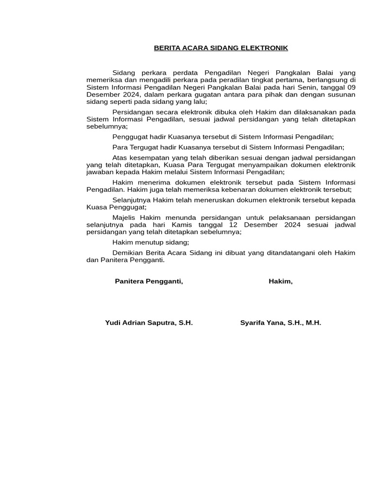 BAS ELEKTRONIK LANJUTAN49 PDT G S 2024 PN PKB | PDF