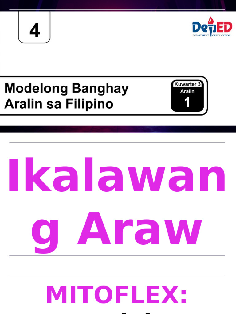 Matatag Filipino 4 Q3 Week 1 Day 2 | PDF