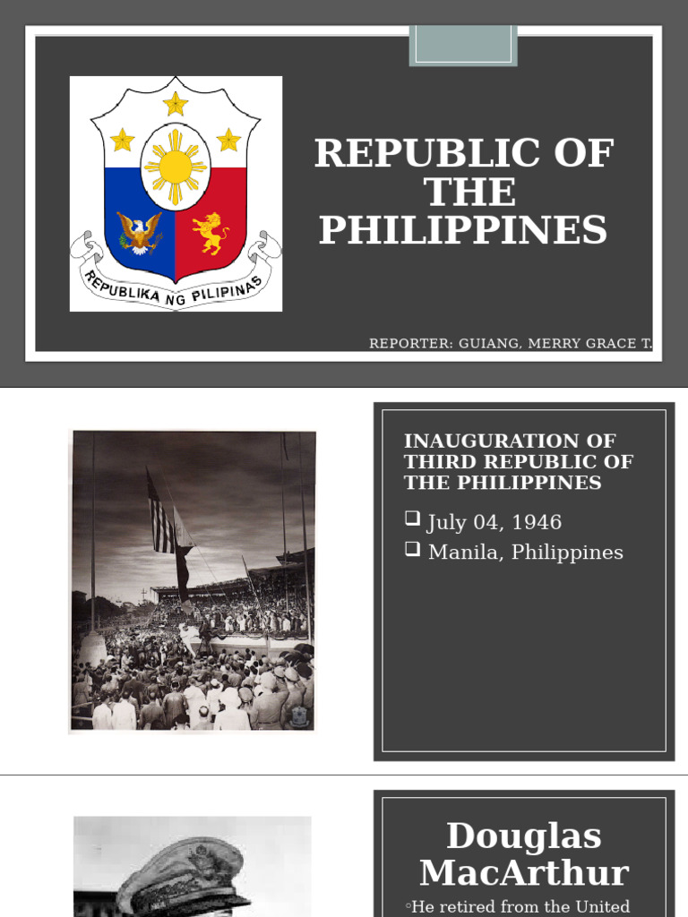 Group8 The Republic of The Philippines | PDF | Philippines