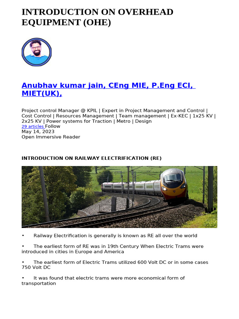 Railway Electrification Overview | PDF | Rail Transport | Electricity