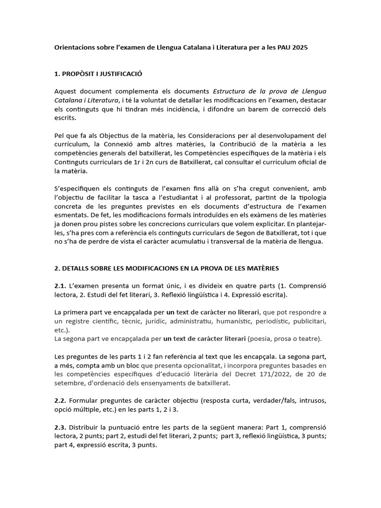 02_PAU25_Catala_Orientacions | PDF