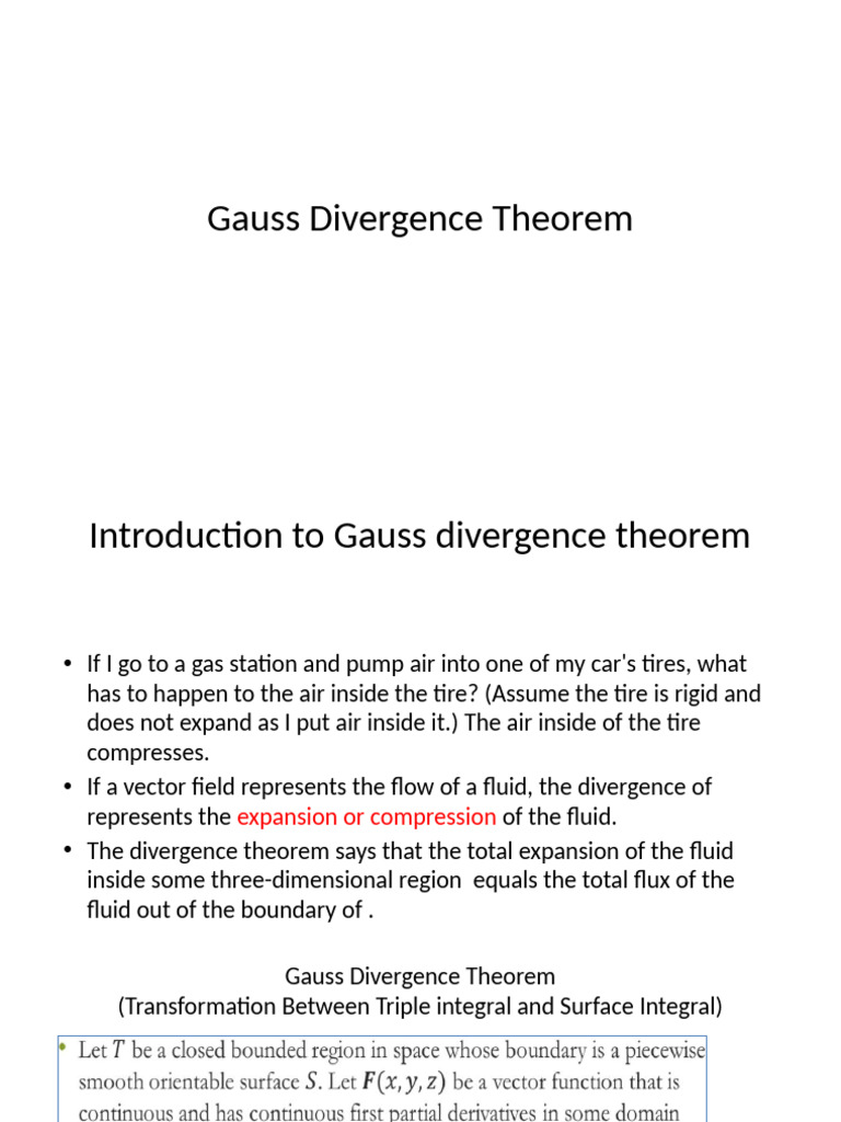 18-Gauss Divergence Theorem | PDF