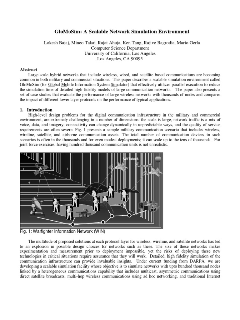 Glomosim: A Scalable Network Simulation Environment | PDF | Port ...