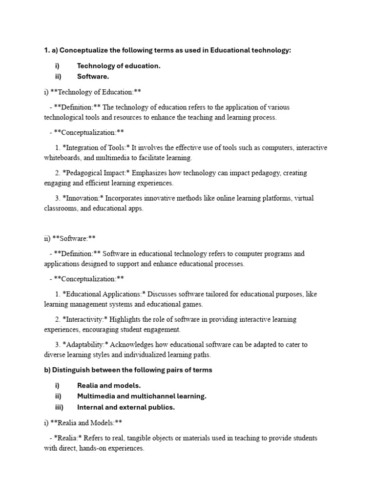 Educational Technology A | PDF | Educational Technology | Learning