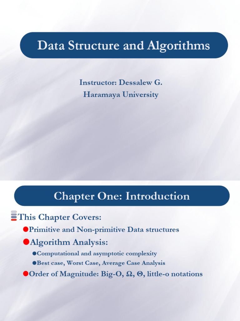 Data_structure_dessalew | PDF | Data Structure | Algorithms Data_structure_dessalew | PDF | Data Structure | Algorithms