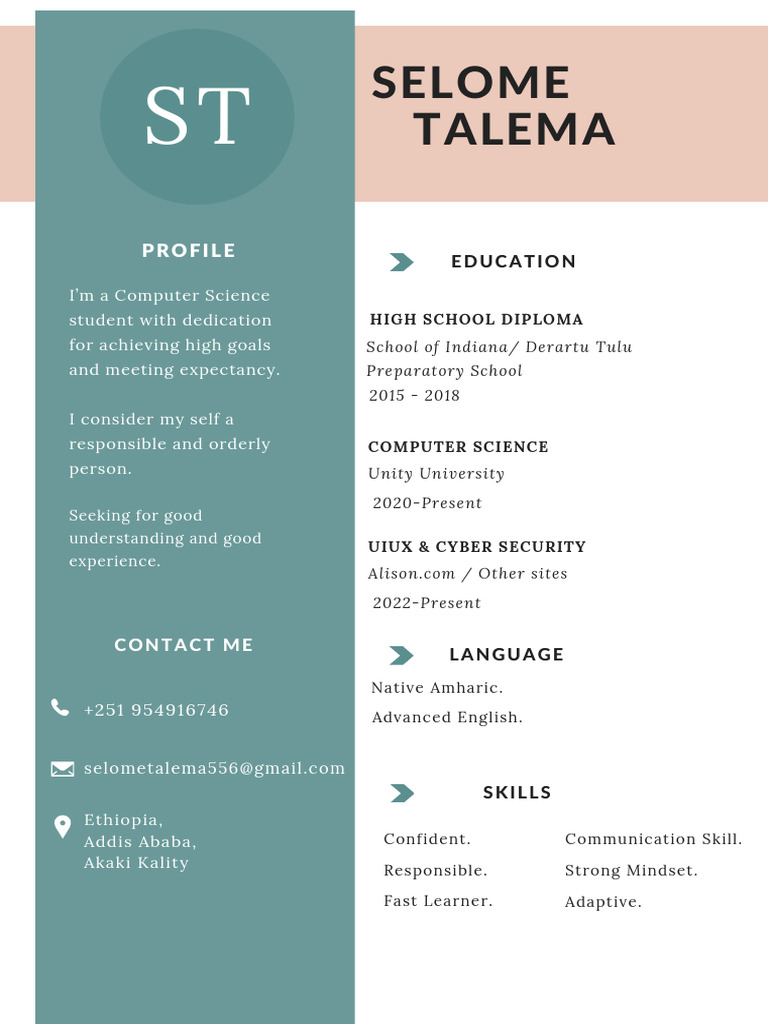 Selome Talema 723786150 | PDF