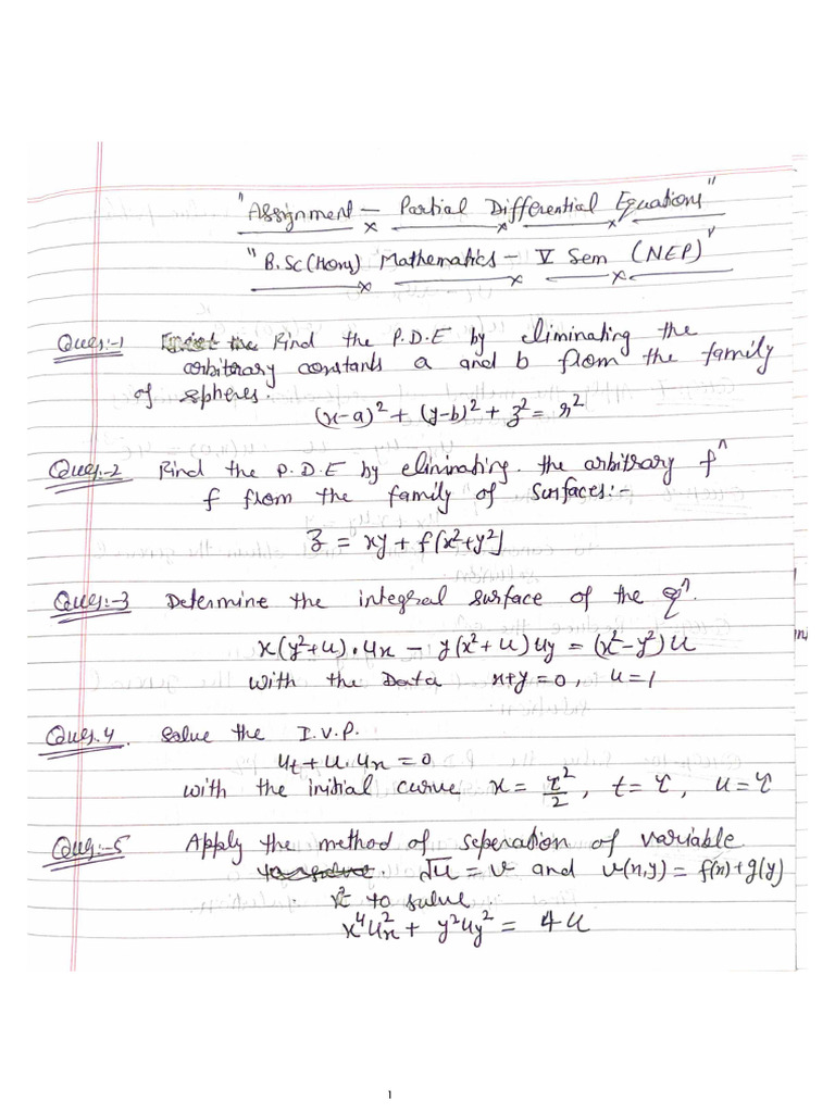 Assignment - PDE V Sem | PDF
