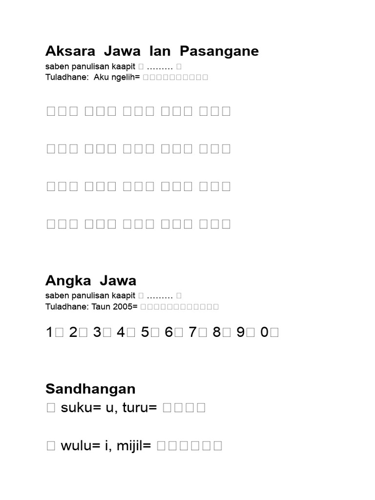 Aksara Jawa | PDF