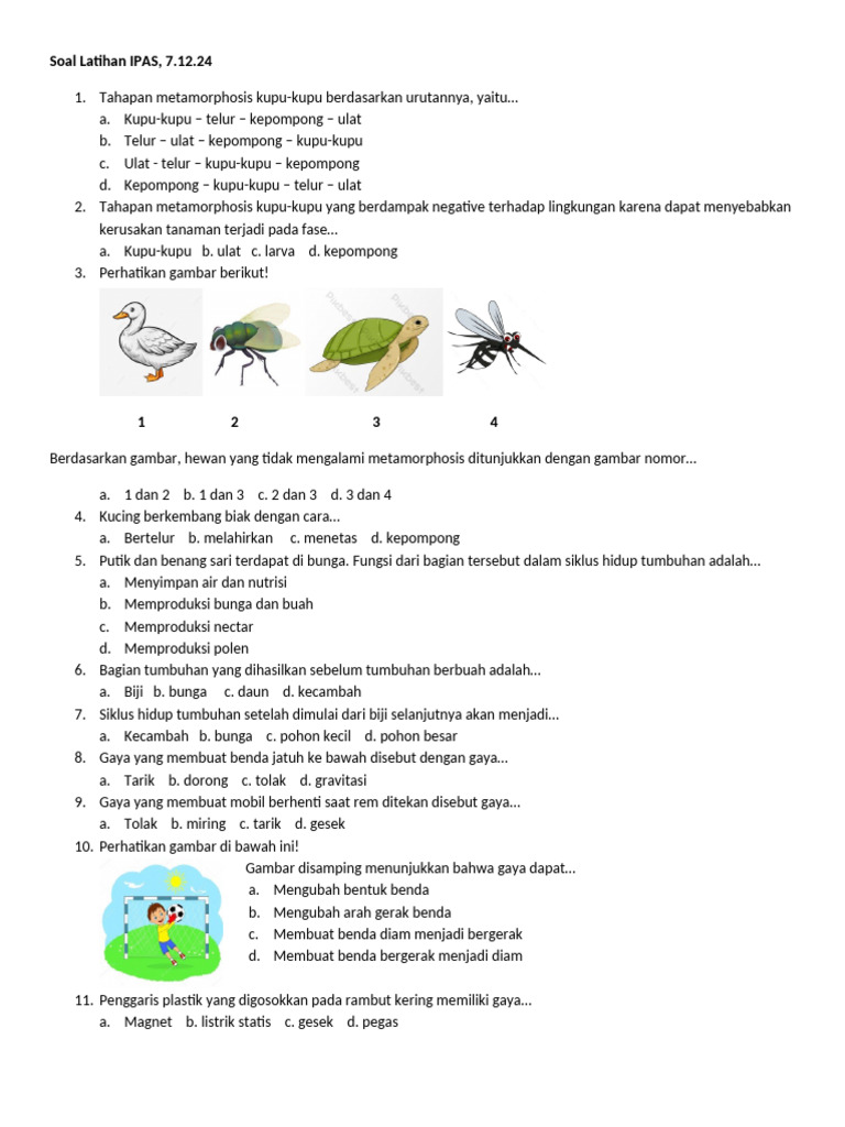 Soal Latihan IPAS | PDF