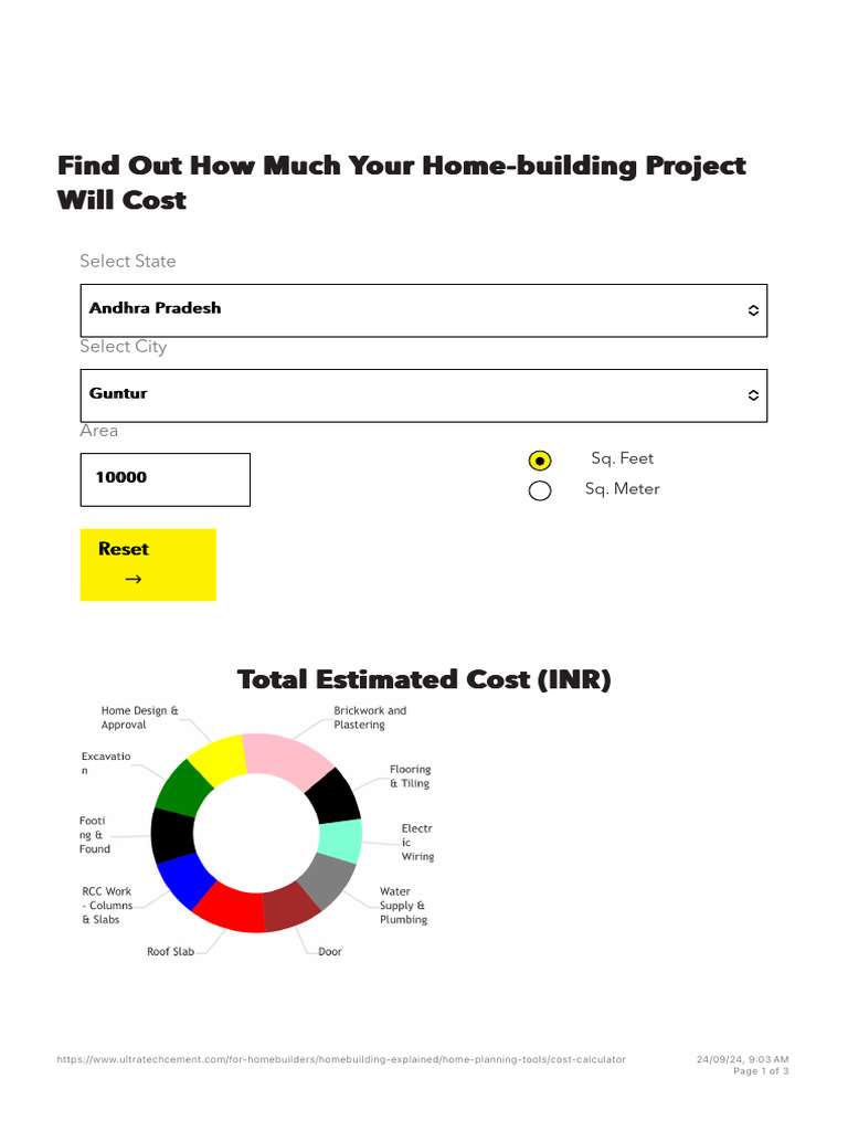 Home Construction Cost Estimator | PDF | Building Materials | Building ...