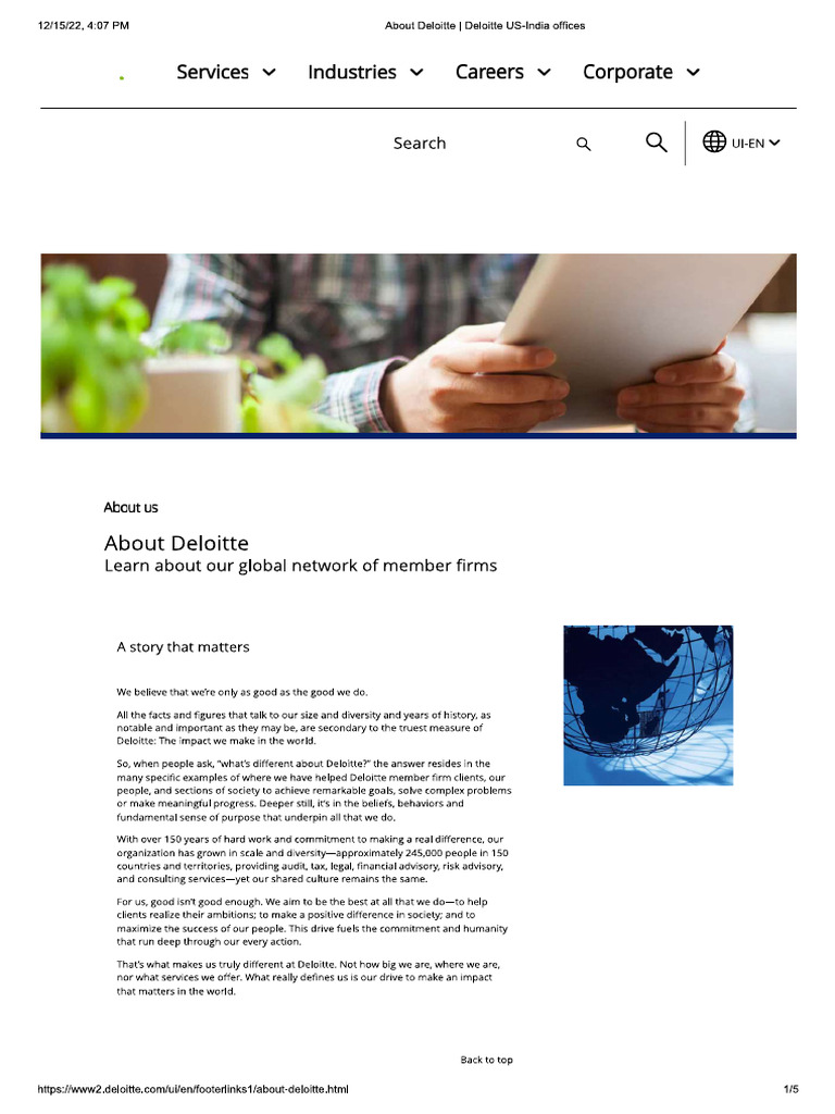 About Deloitte | PDF