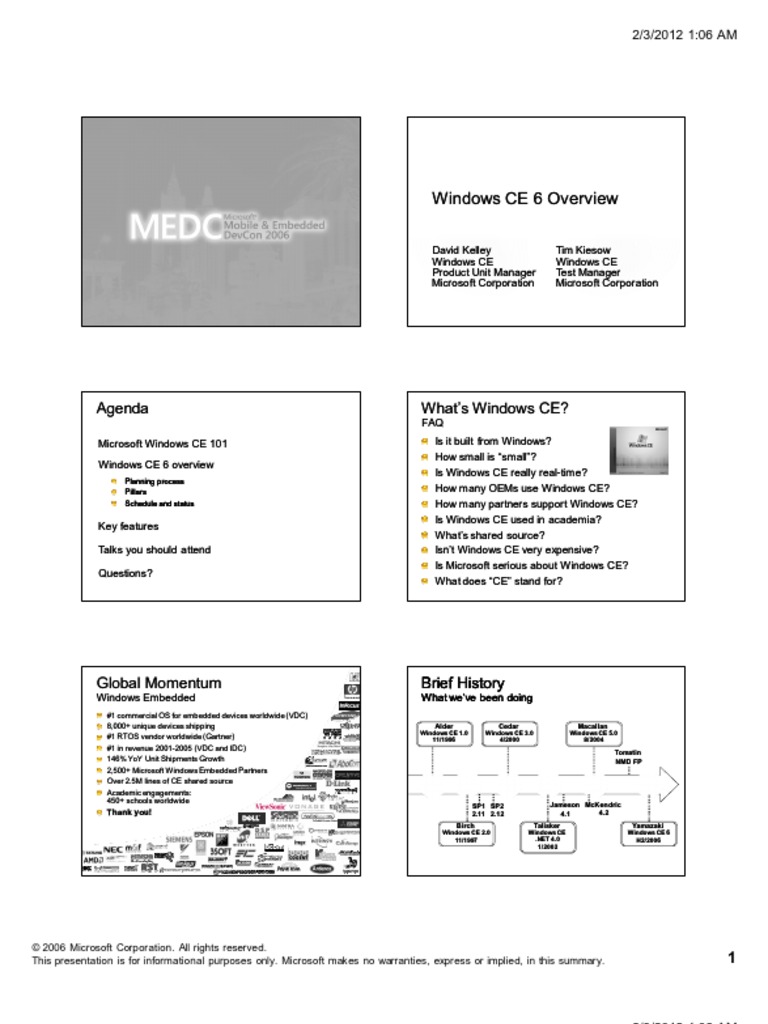 Windows CE 6.0 Overview | PDF | Microsoft Windows | Device Driver