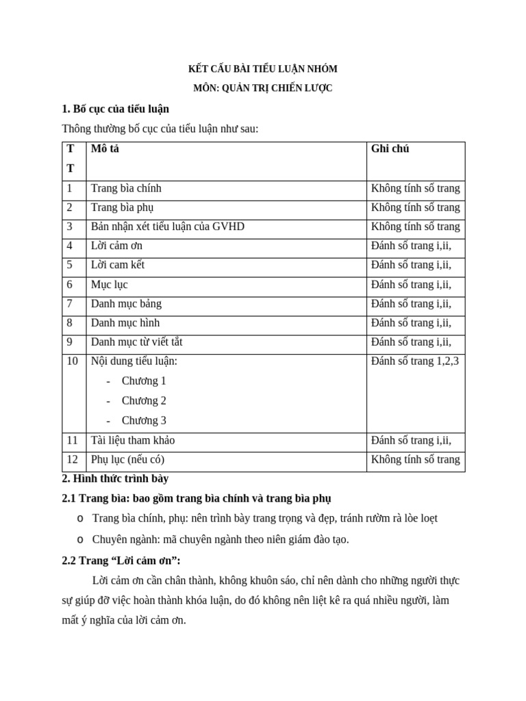 QTCL KẾT CẤU BÀI TIỂU LUẬN NHÓM | PDF