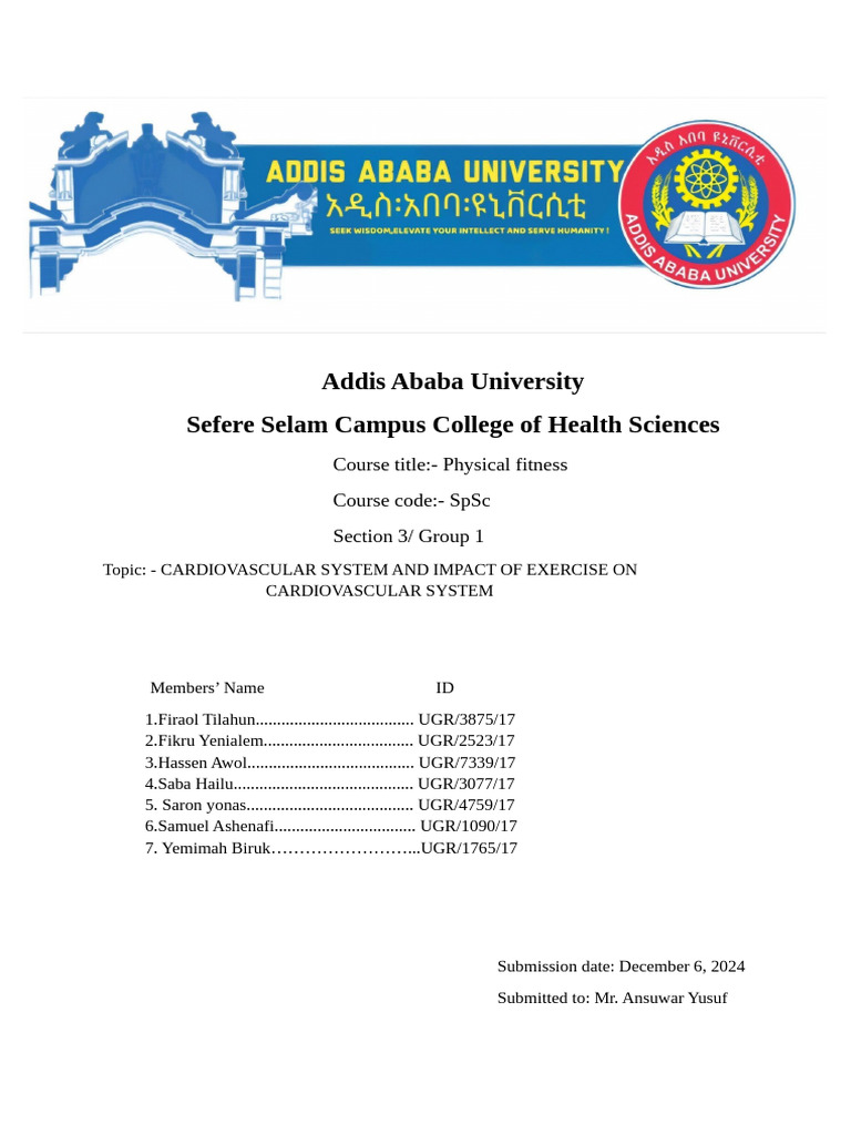 CV Exercises | PDF | Heart | Cardiovascular Diseases