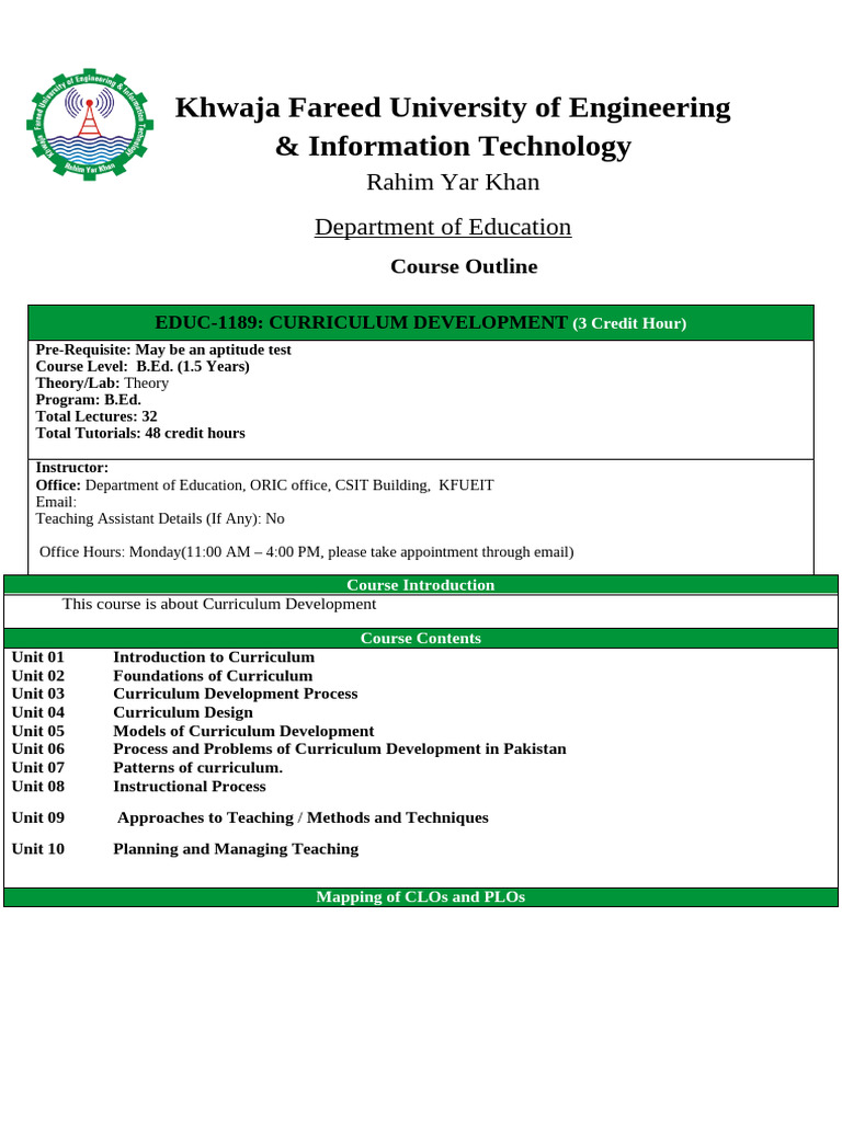 Educ-1189 Curriculum Development | PDF | Curriculum | Educational Technology