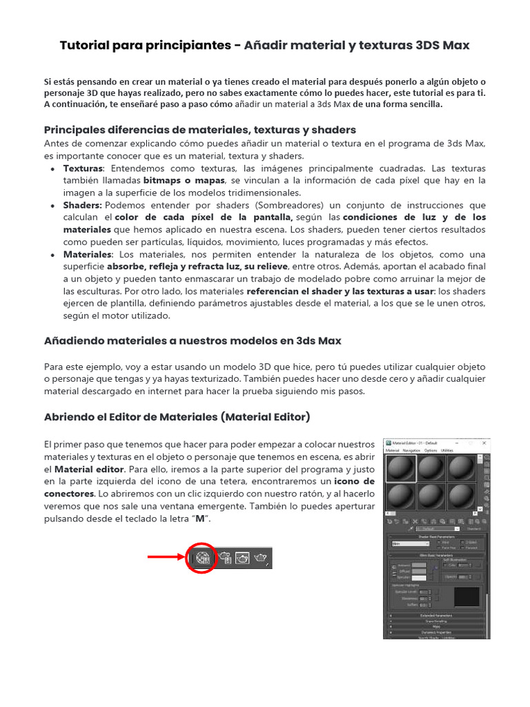 Tutorial para Texturas 3d Max | PDF | Mapeado de texturas | Gráficos