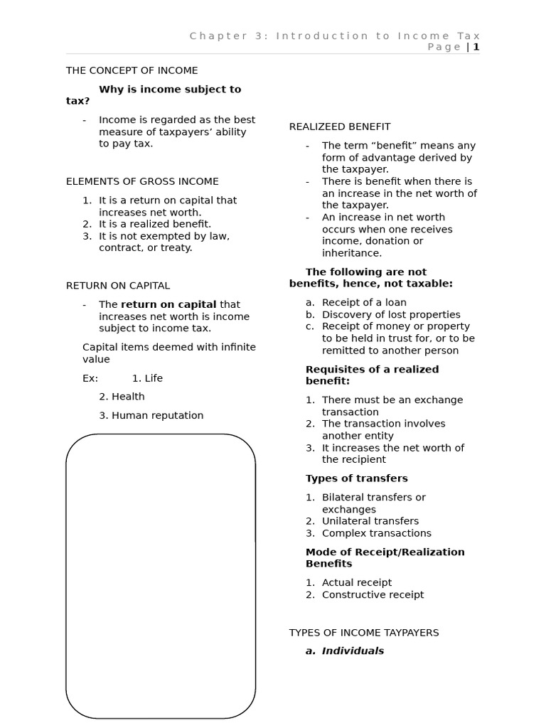 Introduction to Income Tax Concepts | PDF | Taxes | Income