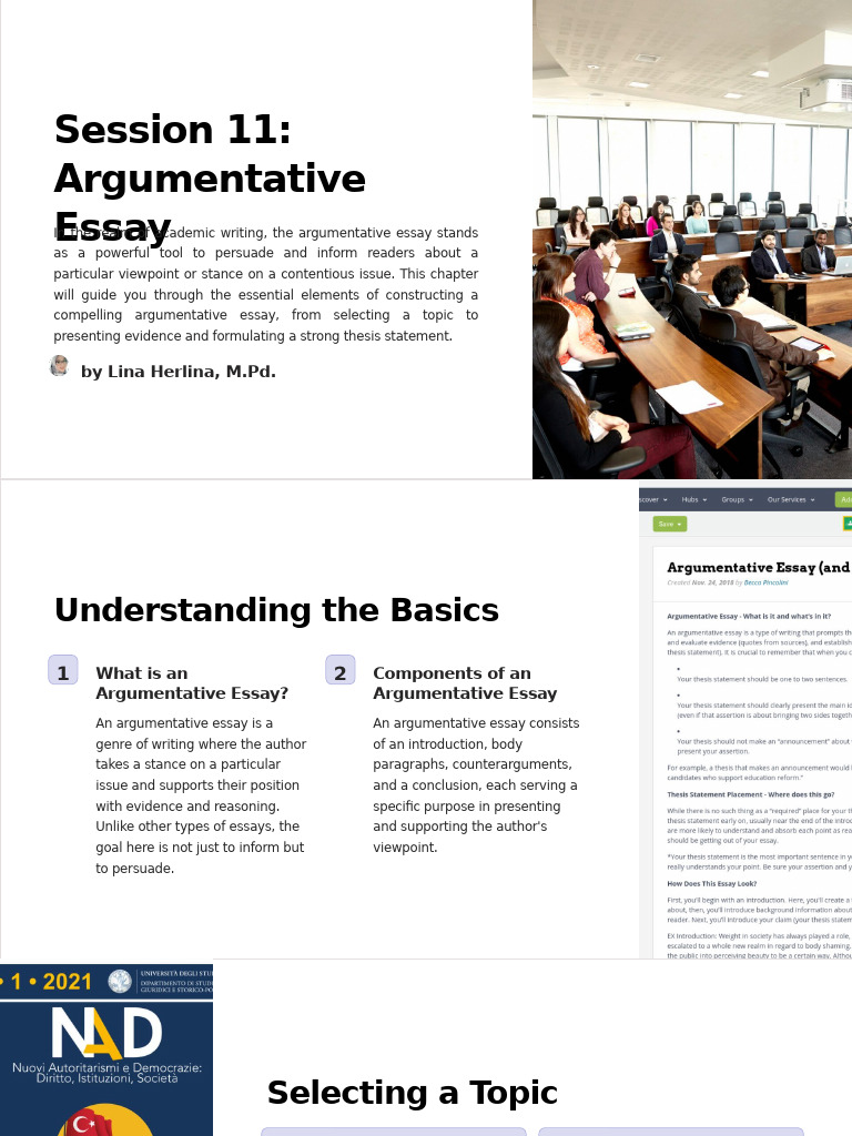 Crafting a Compelling Argumentative Essay | PDF | Essays | Evidence