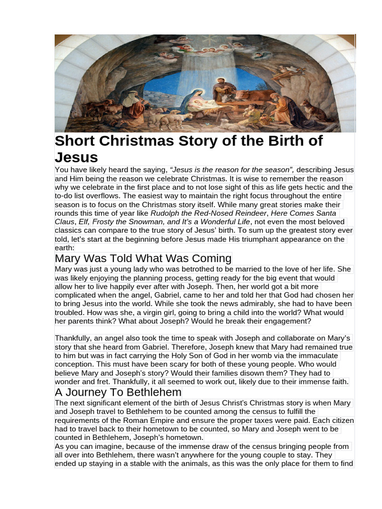 The Birth of Jesus: A Christmas Story | PDF | Biblical Magi | Mary ...