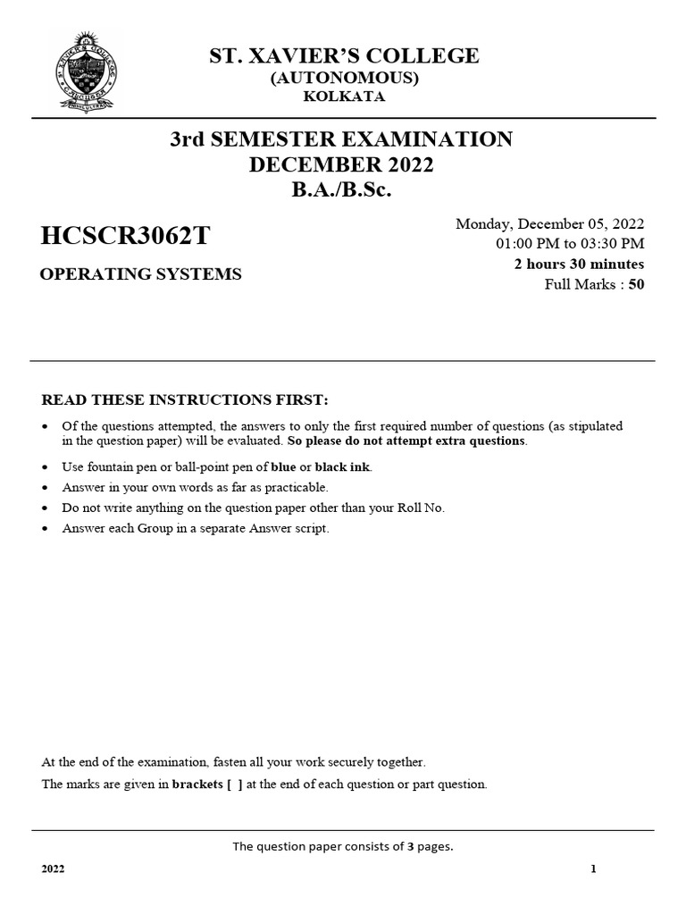 HCSCR3062T 2022 | PDF | Computer Science | Concurrent Computing