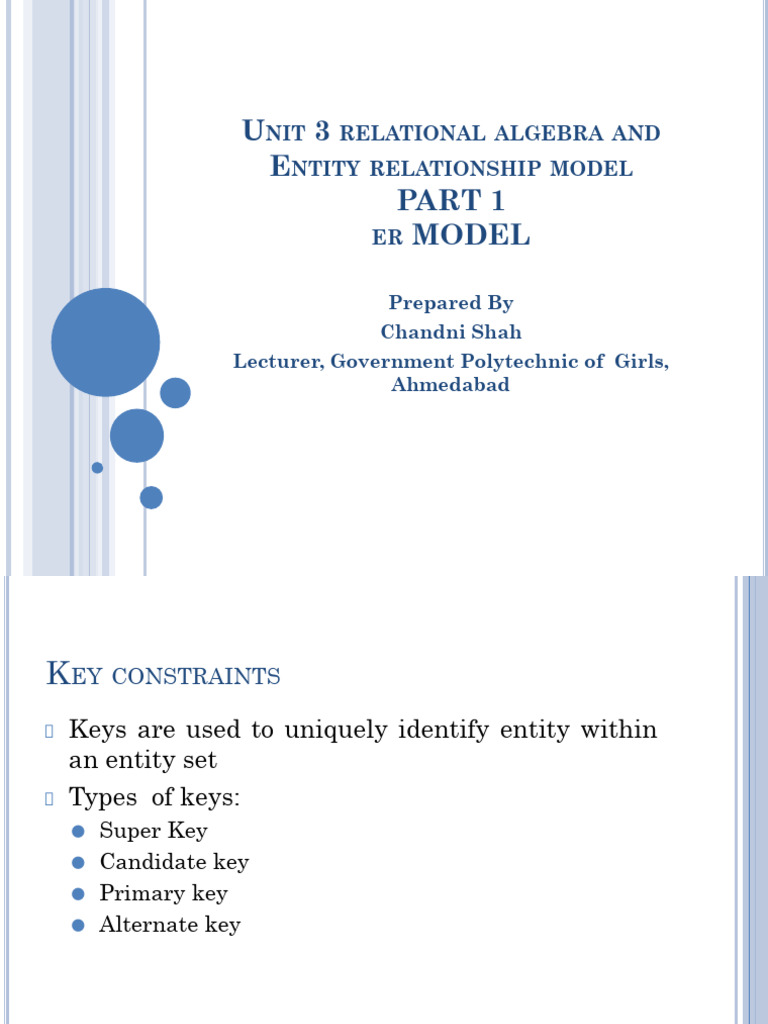 Unit 2 ER Lecture 3.Pptx | PDF | Data Management | Data