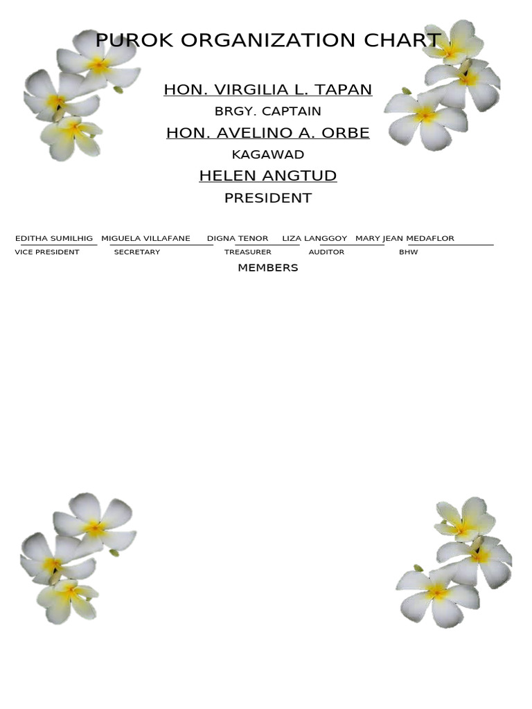 Purok Organization Chart Overview | PDF