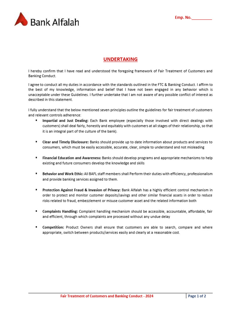 FTC - Undertaking Final-2024 | PDF | Banks | Federal Trade Commission