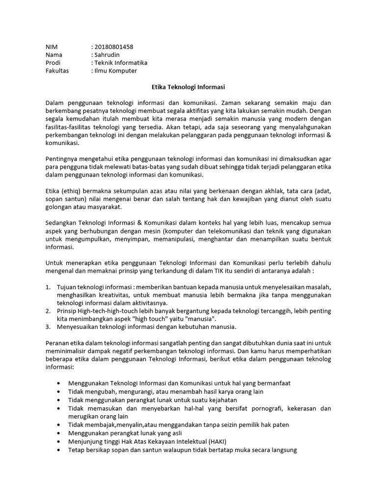 T04 20180801458 Sahrudin Tdi | PDF
