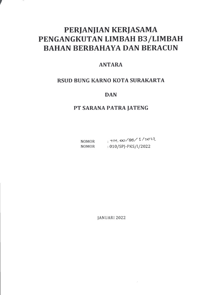 Contoh Mou Limbah Pdf