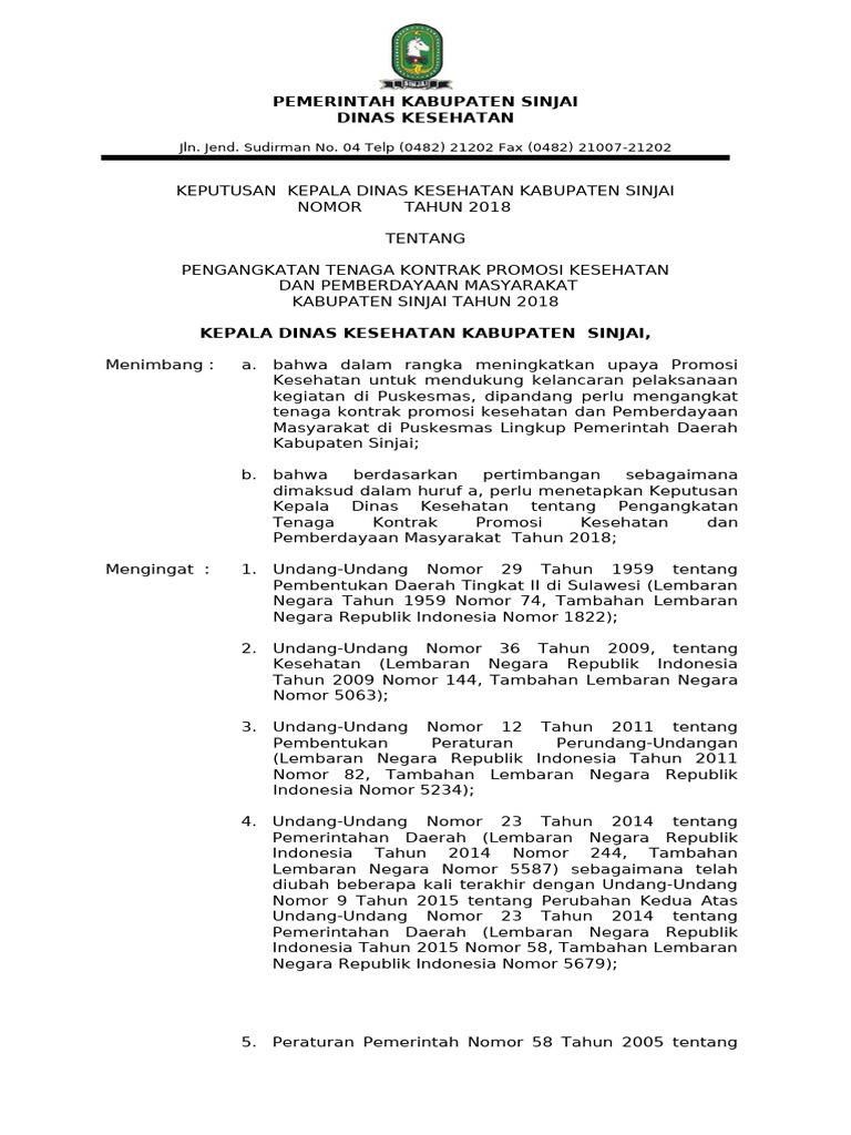 SK Promkes Dinkes 2018 | PDF