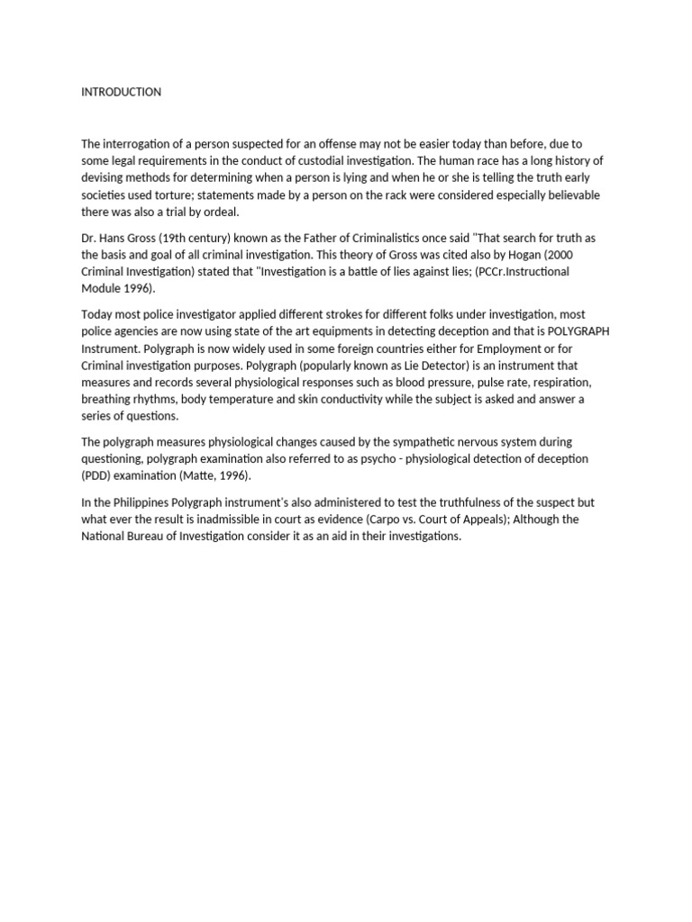 polygraphy | PDF | Polygraph | Lie