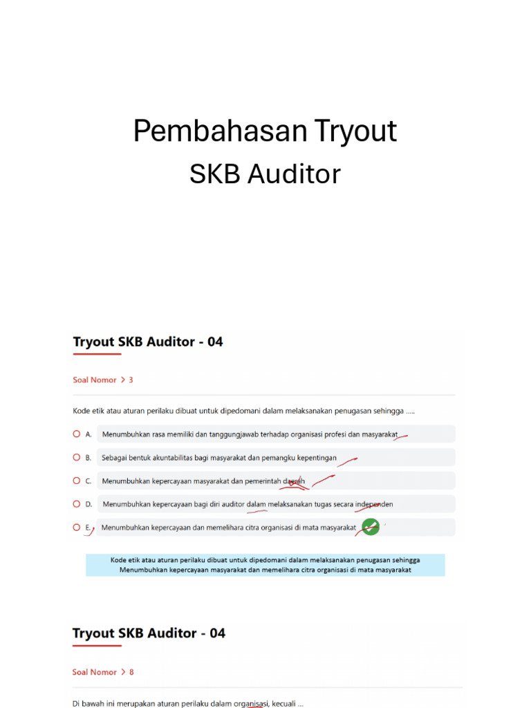 Pembahasan Tryout SKB 24 | PDF
