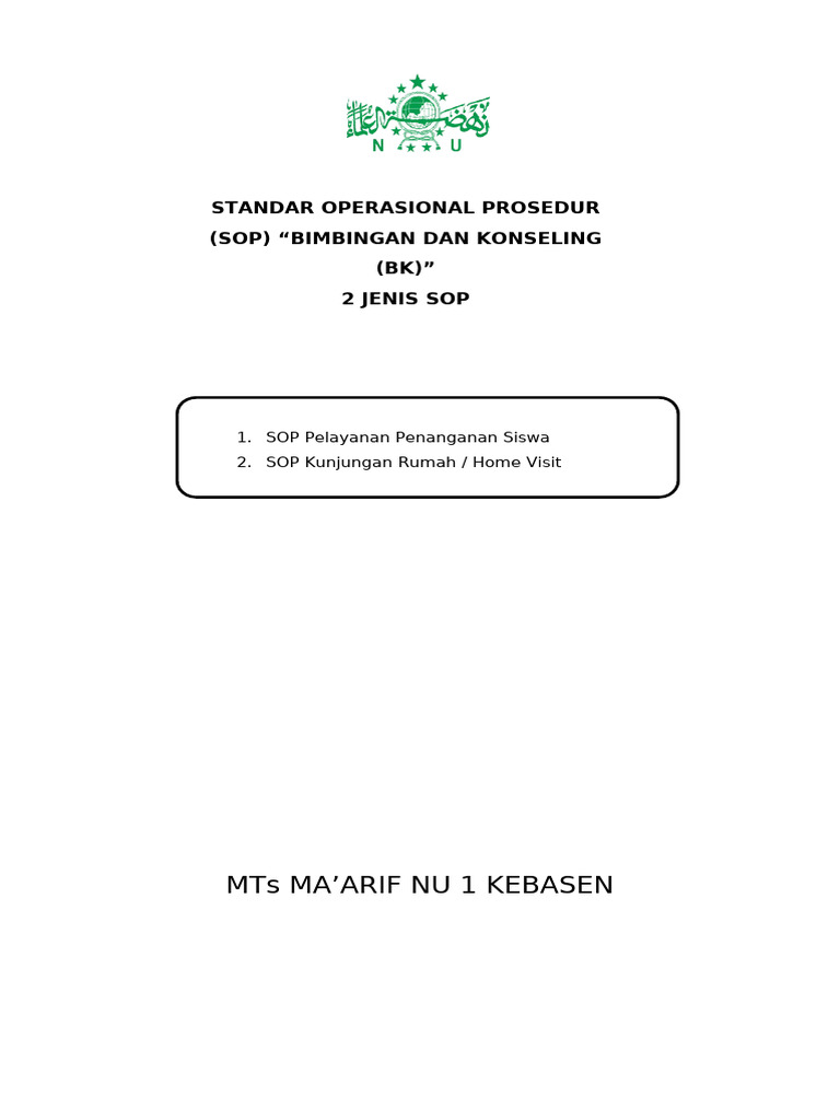 SOP BK | PDF