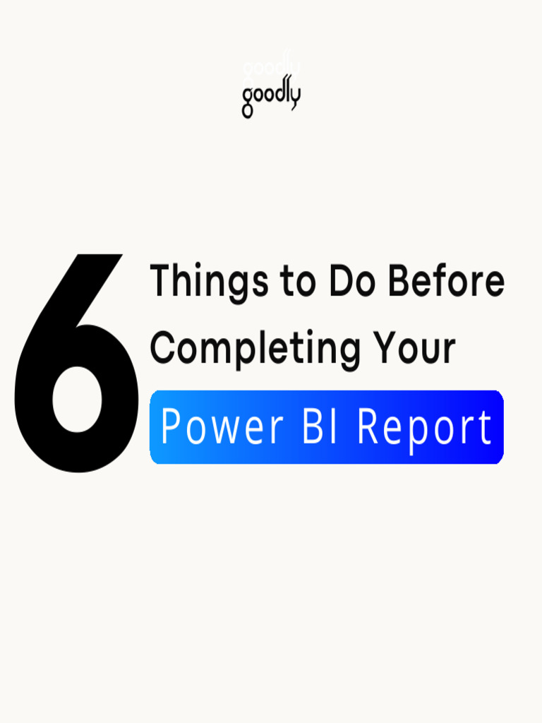 Power BI Report Checklist Guide | PDF