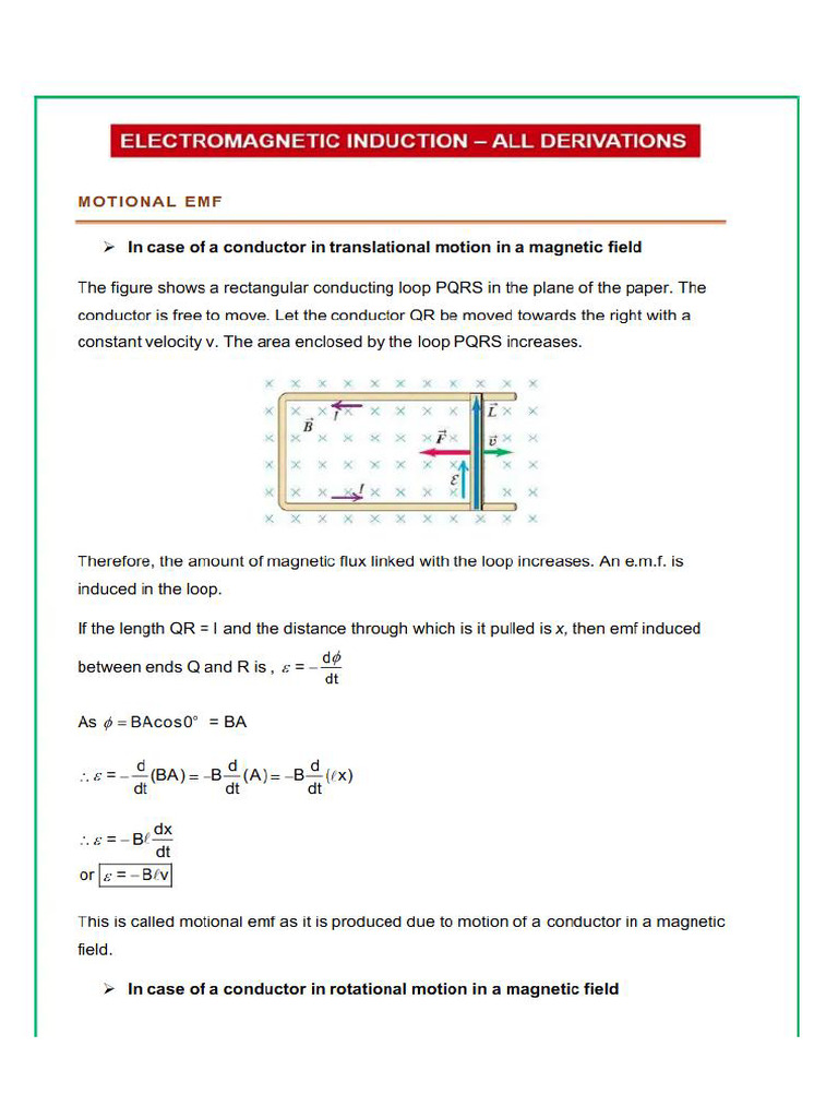 Mutual Inductance Derivations | PDF