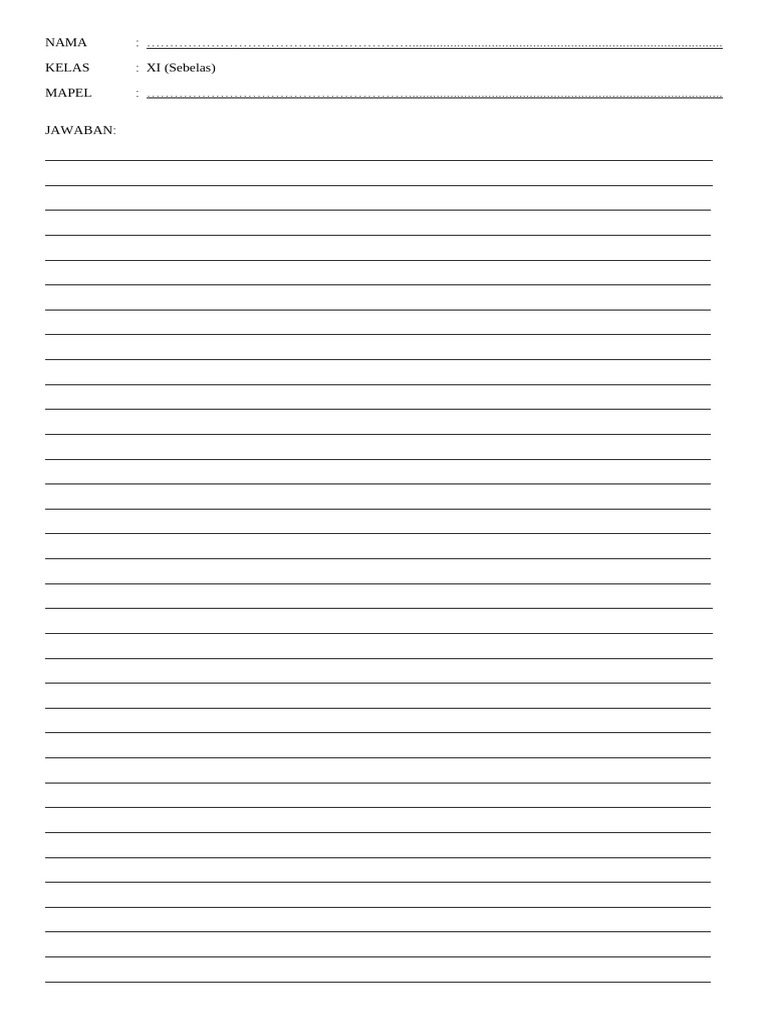 Format Lembar Jawaban | PDF