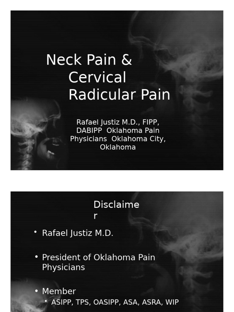 Justiz - Neck Pain and Cervical Radicular Pain | PDF | Vertebral Column ...