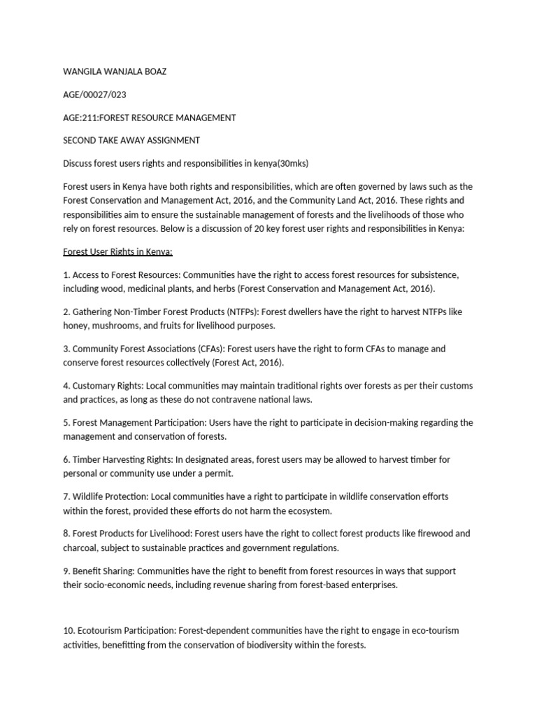 WANGILA WANJALA-WPS Office | PDF | Logging | Forests