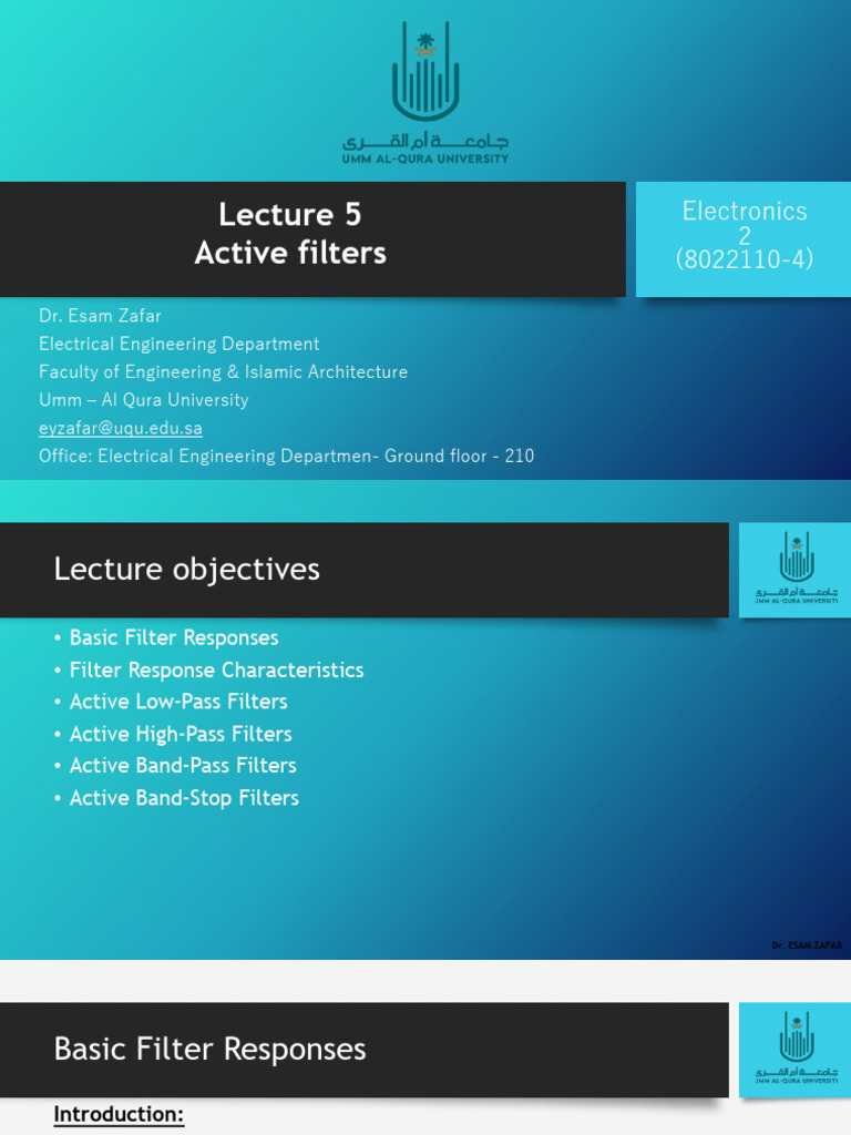 Active Filters in Electronics Explained | PDF | Electronic Filter | Low ...