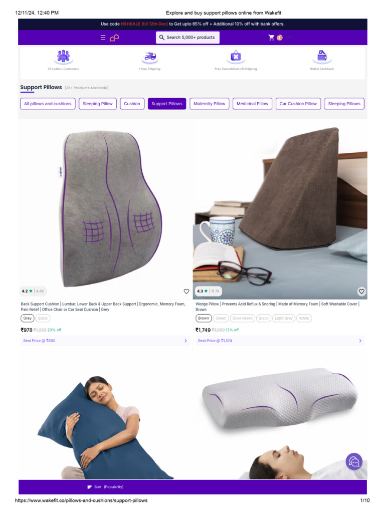 Explore and Buy Support Pillows 1 | PDF | Pillow