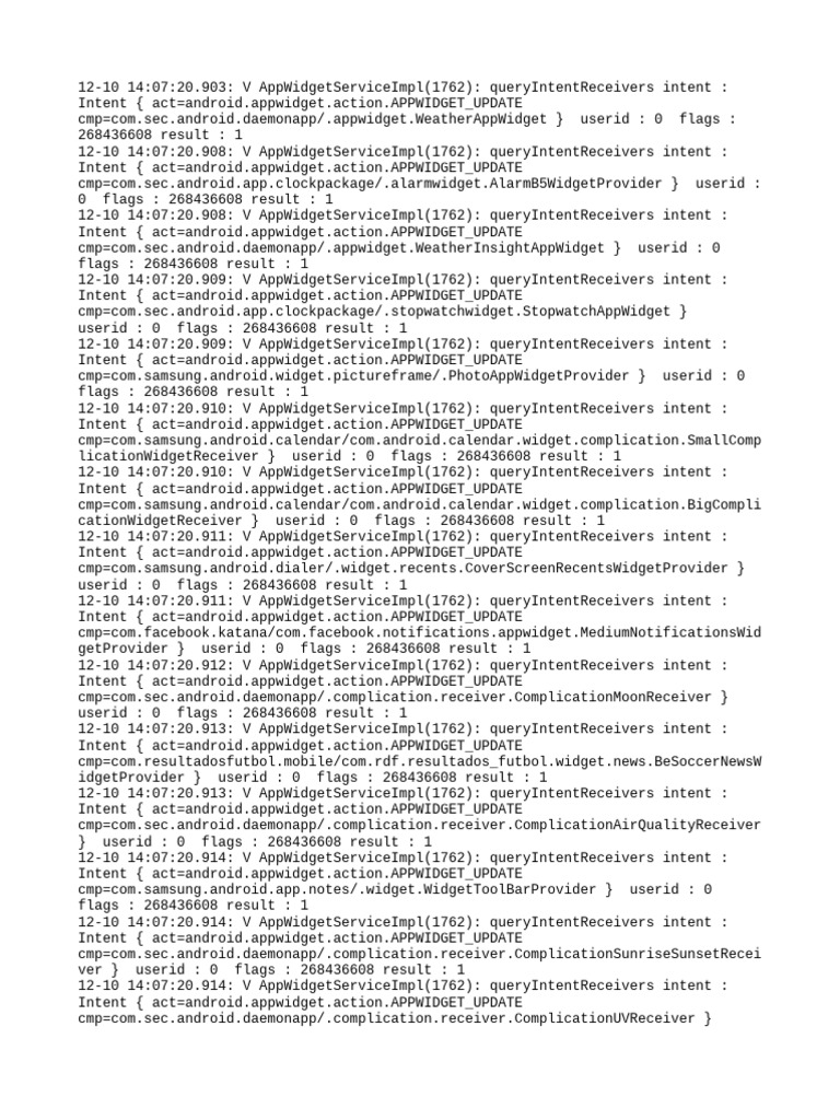 Appwidget History Log1 | PDF