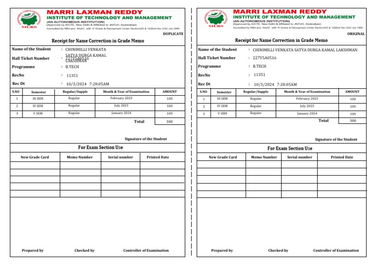 Transcripts Receipt Details | PDF | Qualifications