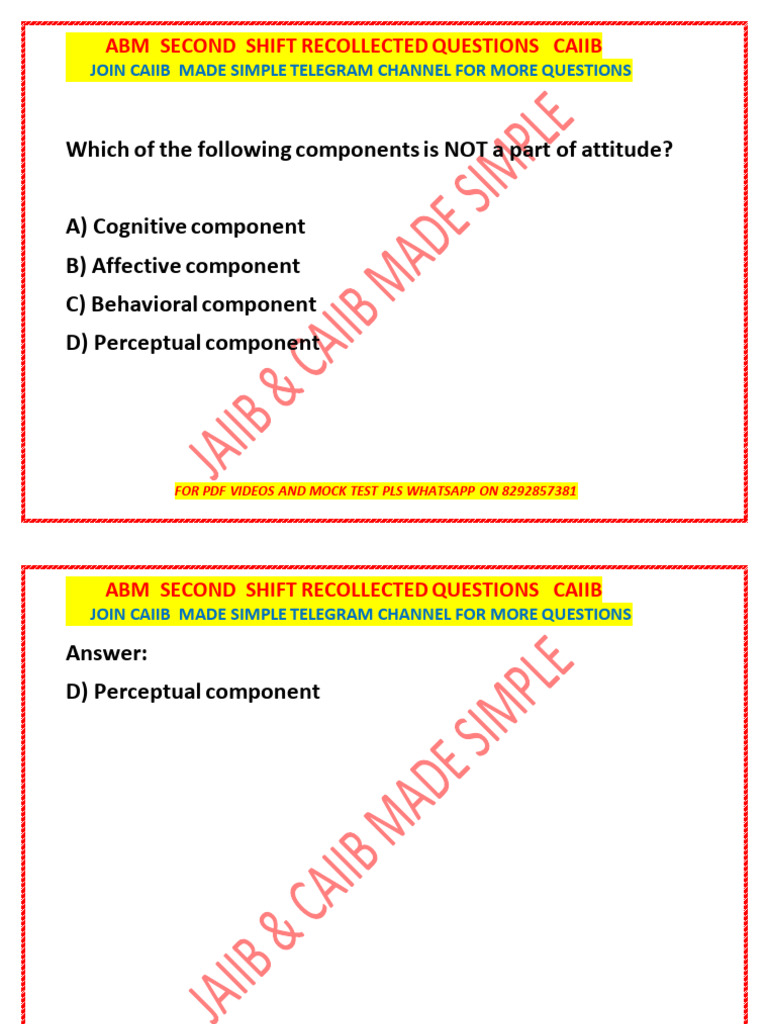 CAIIB ABM Second Shift Questions | PDF | Human Resource Management ...