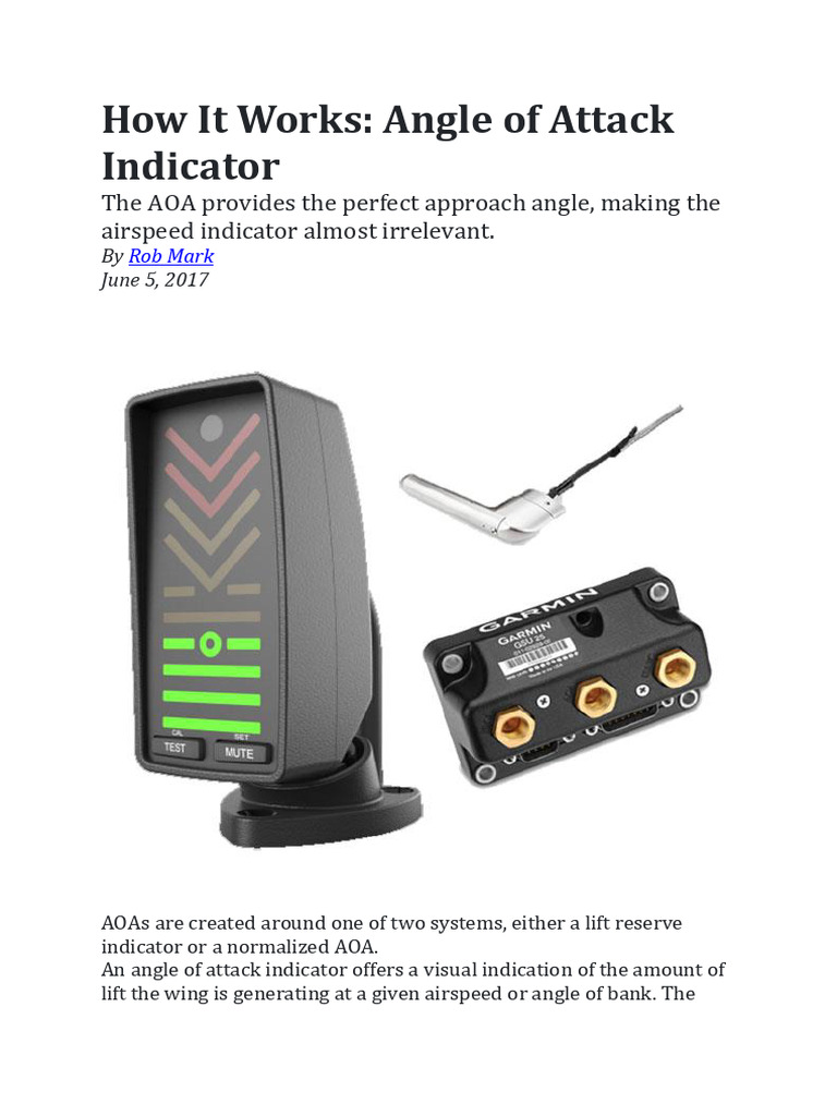 Understanding Angle of Attack Indicators | PDF | Airspeed | Lift (Force)